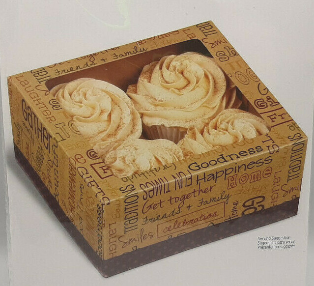 WILTON Cupcake Boxes 3 boxes Holds 4 Cupcakes Kitchen Baking Party ...