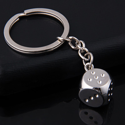 Mini Creative Metal Solid Dice Key Chain Key Ring Keychain Gift 1pc | eBay