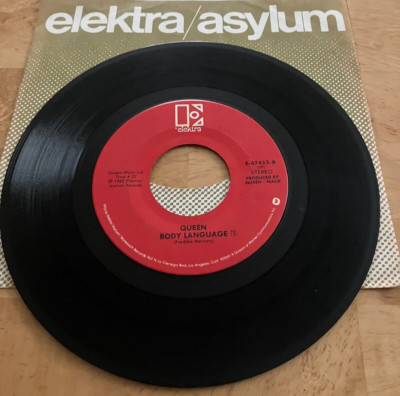 QUEEN Body Language/Life Is Real 45 7" Play tested VG++ | eBay
