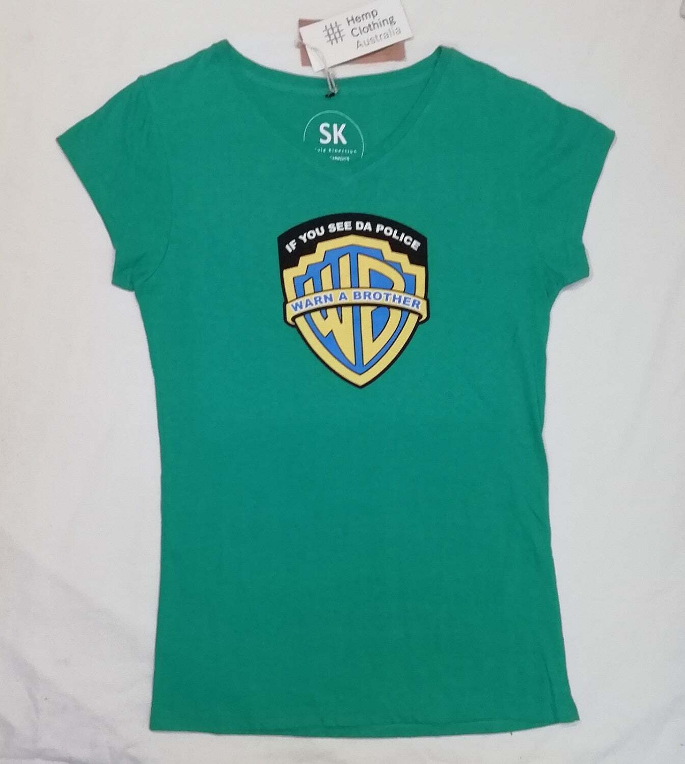 Women's Longline Fit V-Neck Hemp T Shirt - Warn A Brother | eBay