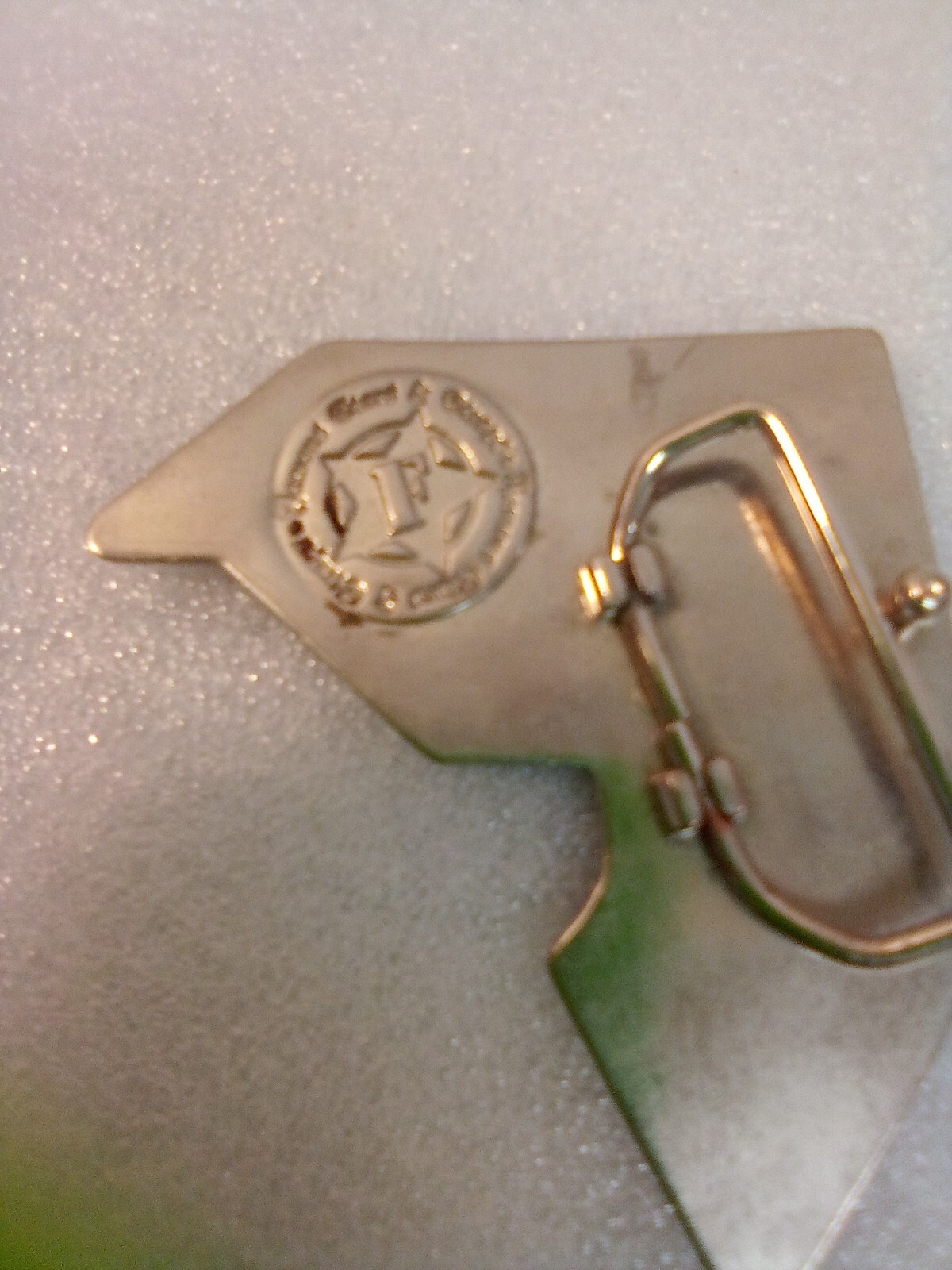 Famous Belt Buckle Rhinestones Black And Silver vinta… - Gem