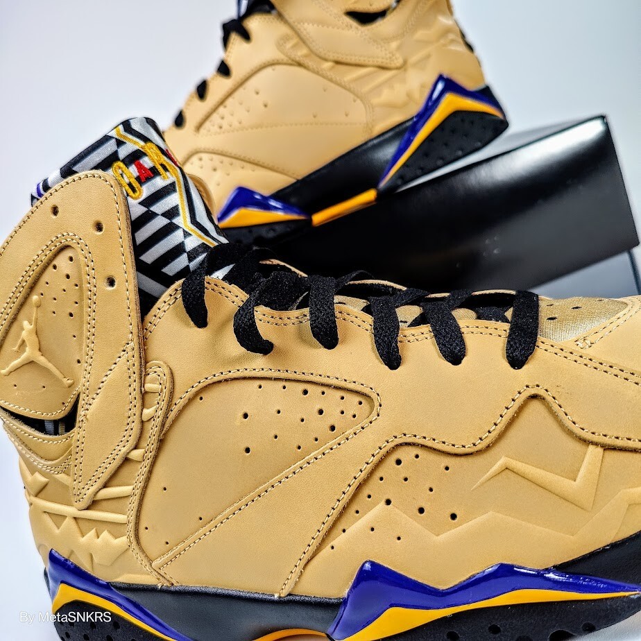 Air Jordan 7 Men's US 13 Vachetta Tan Black Yellow Purple Nike Retro ...