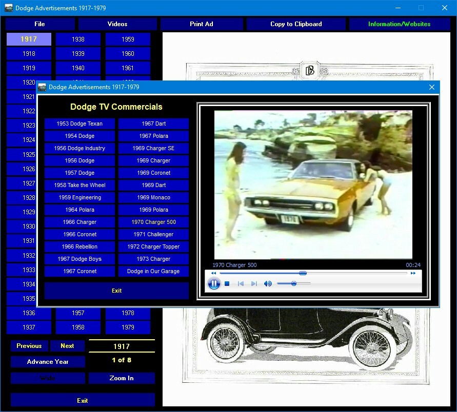 Vintage Dodge Auto Ads 1917-1979 CD-ROM | eBay