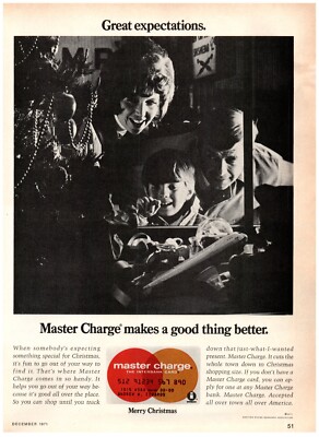 1971 Master Charge Bank Card Print Ad, Great Expectations 70's ...