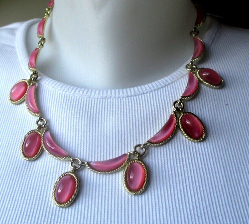 Magnifique unique Collier couleur or émail rose ORANIUM PARIS bijou ...