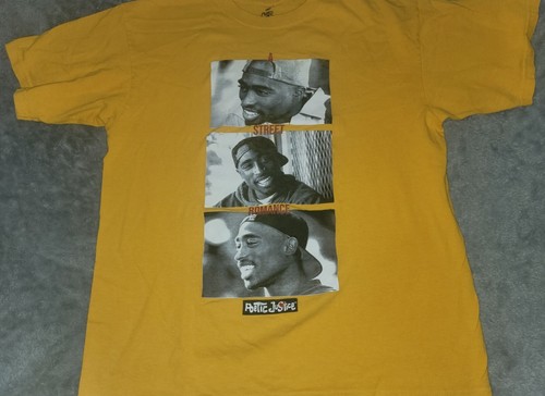 Poetic Justice Shirt Mens Tupac Picture Street Romance Yellow T Shirt ...