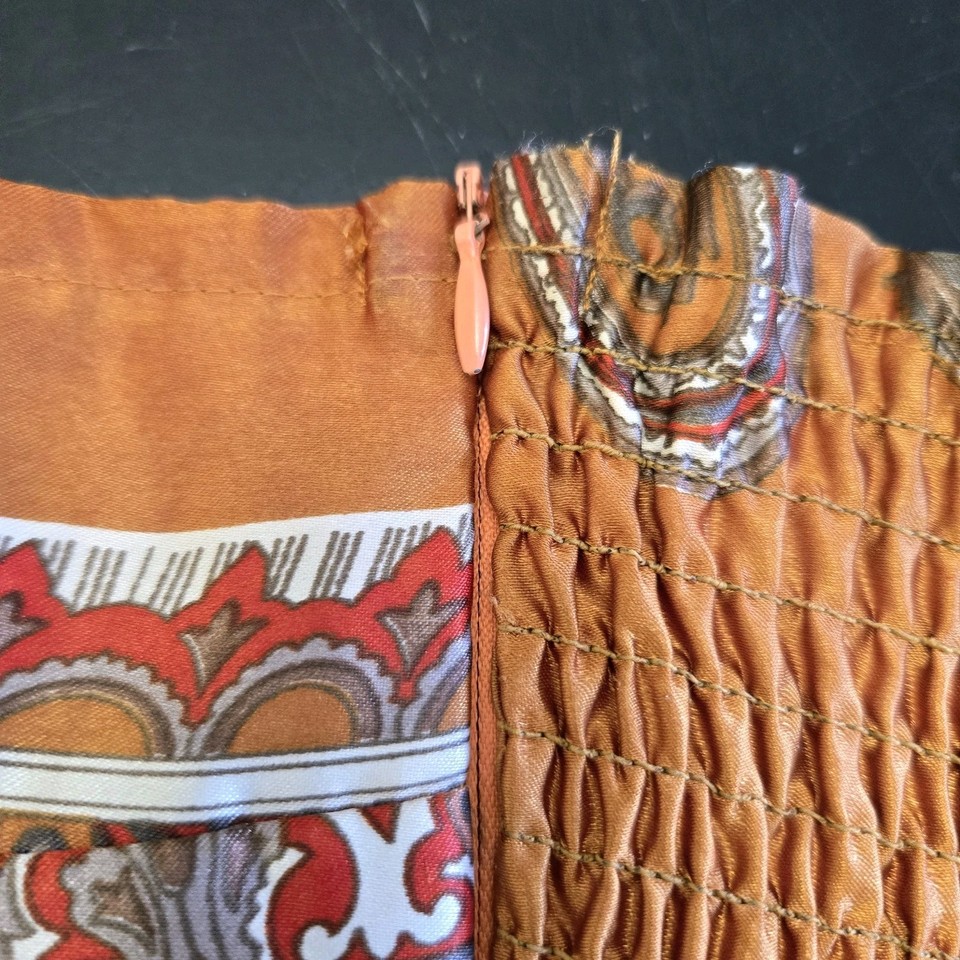 Erica Brooke Satin Scarf Dress Tube Top With Smocking Back Hidden ...