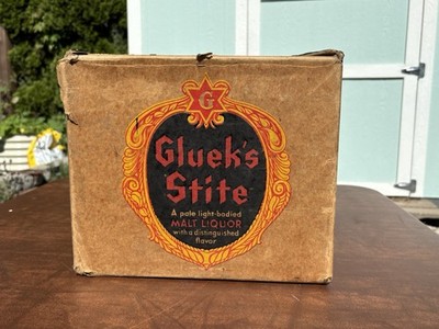 Old Vintage 1947 Gluek's Stite Malt Liquor Gluek Beer Bottle Box Case ...