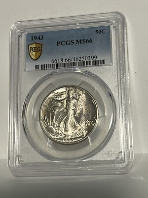 1943-P Walking Liberty Half Dollar Silver PCGS MS66 MS-66 Coin - | eBay
