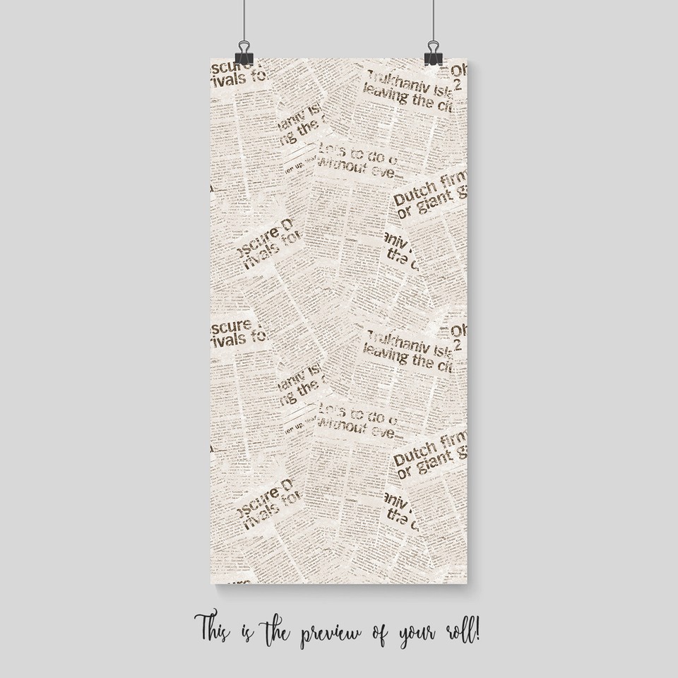 Vintage Newspaper wall mural Scandinavian removable wallpaper Simple ...