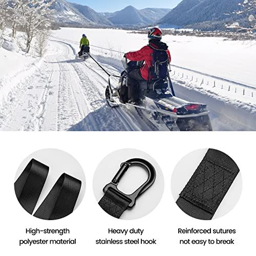 Botepon Snowmobile Tow Strap with Hook, Rope, Quick Hook Up 2023 ...