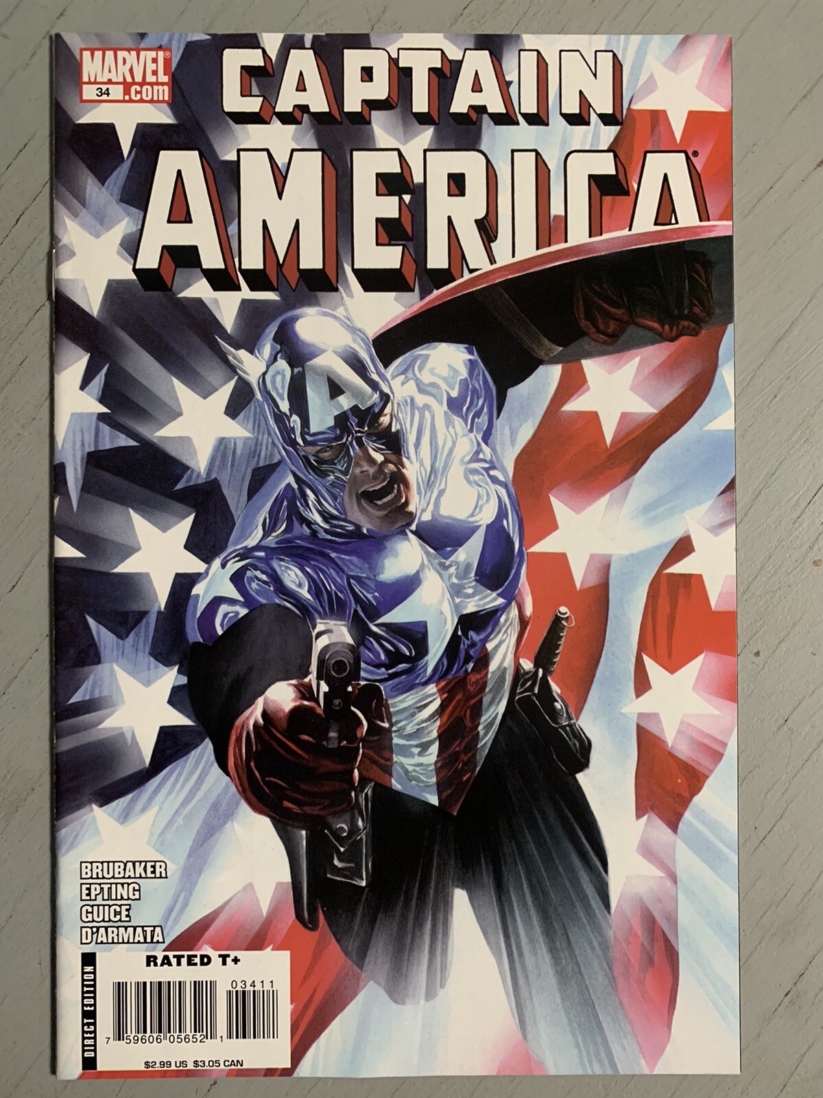 Captain America 34 2008 Key 1st Appearance Bucky as Cap MCU | eBay