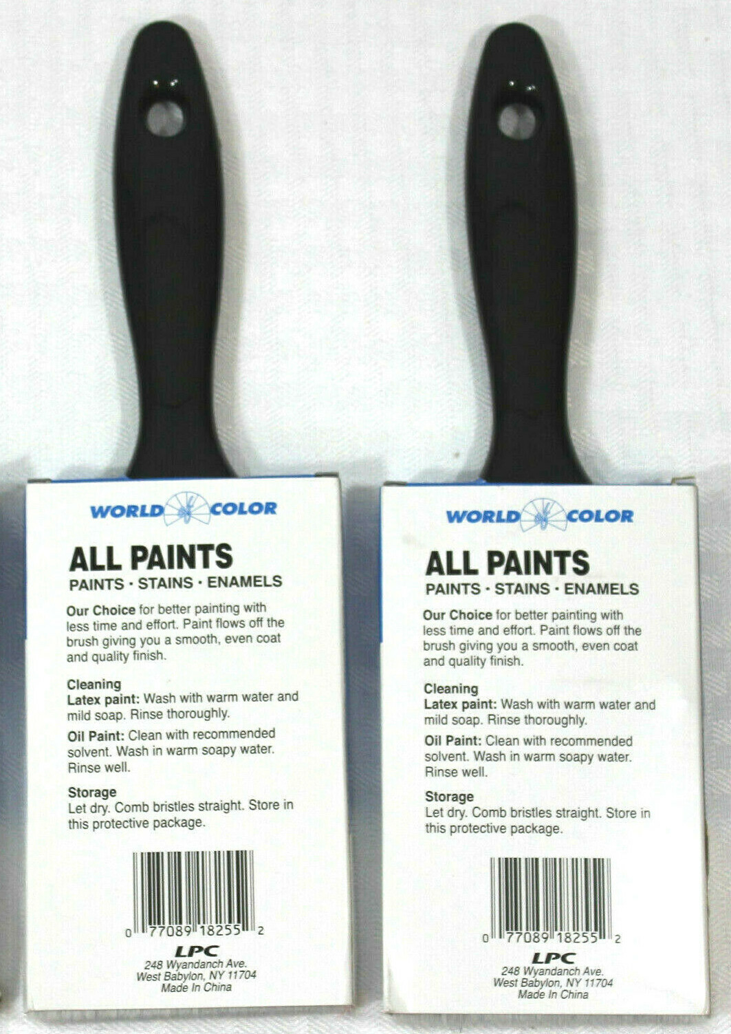 2 NEW World Color All Paints (paints,stains,enamels) 3" gen/purpose ...
