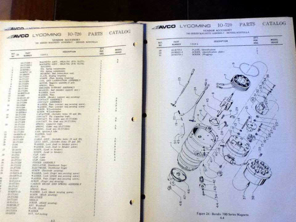 Lycoming IO-720-D1CD & IO-720-D1C Engine Parts Manual | eBay