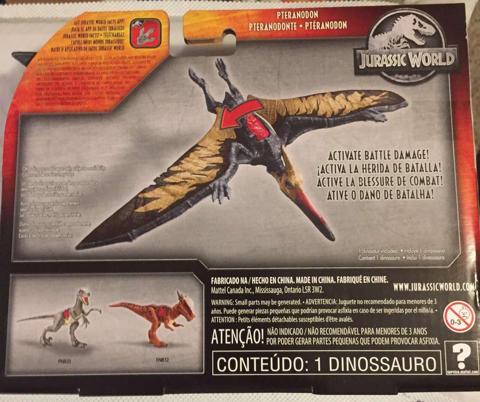 Jurassic World Battle Damage Pteranodon Figure By Jurassic World Toys ...