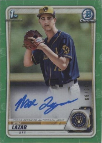 2020 Bowman Chrome - Prospect Autographs Green Refractor #CPA-ML Max ...