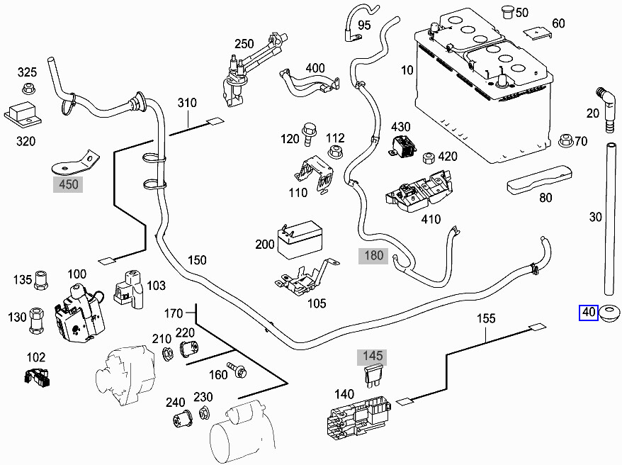 Mercedes Chassis Body Hole Hose Pipe Line Grommet Seal A0009980201 New ...