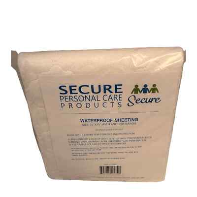 Secure Personal Care Waterproof Sheeting 39X75 with Anchor Bands | eBay