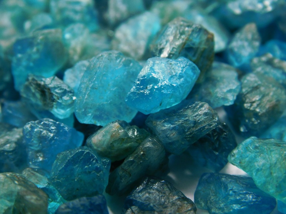 Natural Blue Apatite Crystal Rough Loose Gemstone Rough | eBay