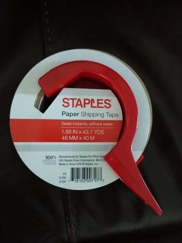 NEW Staples Paper Shipping Tape 1.88" x 43.7 Yards 48mm x 40 Meters on ...