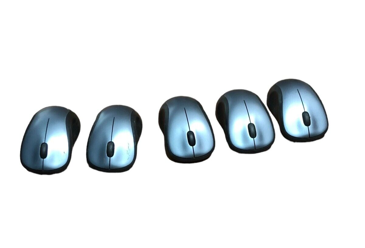 Lot of 5 Logitech M310 Wireless Optical Mouse Silver without USB ...