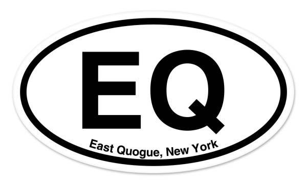 EQ East Quogue New York Oval car window bumper sticker decal 5" x 3" | eBay