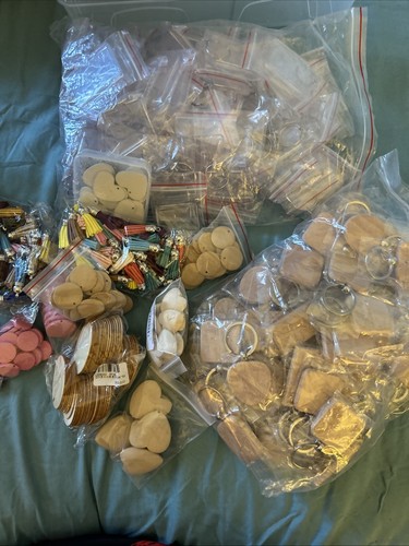 Huge Keyring wooden & plastic Bundle, Brand New Unwanted Craft ...