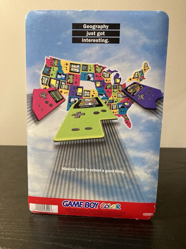 GAME BOY COLOR RARE GBC Nintendo GBC Double Sided Cardboard Countertop ...