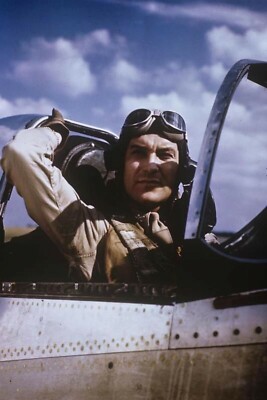 WW2 Stylized Pin Up USAAF P51 Mustang Pilot Re-Print 4x6 | eBay