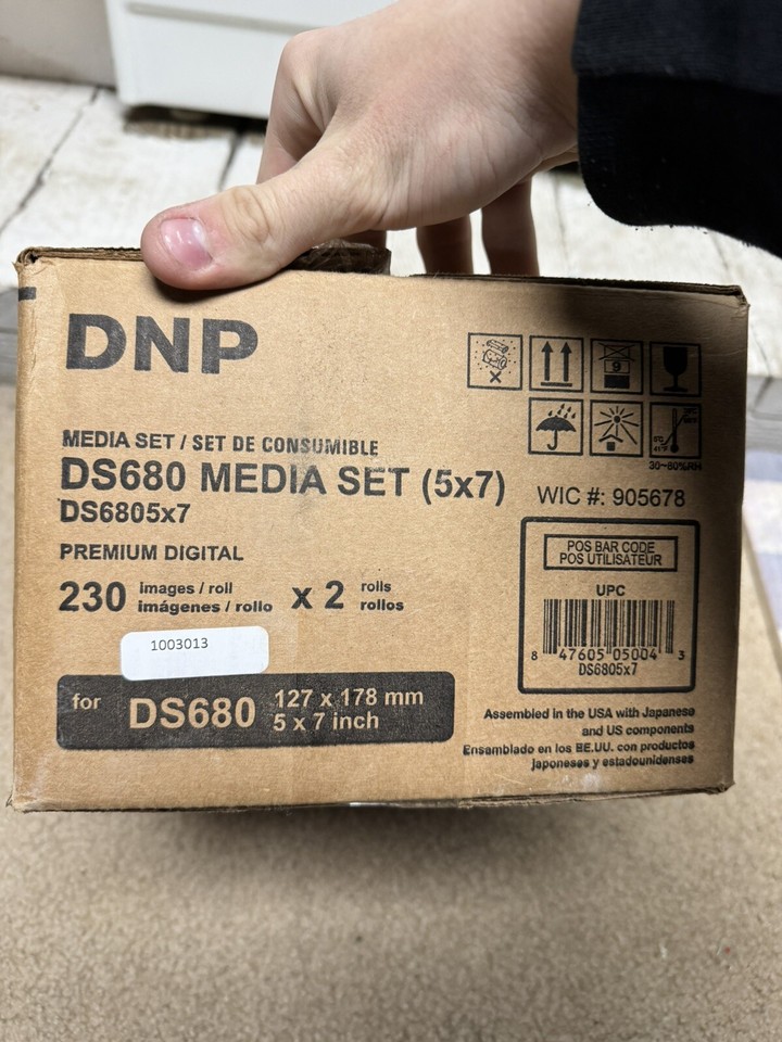 DNP DS680 media set (5x7) 2 Rolls of Paper And Ribbon Images 230 x2 ...