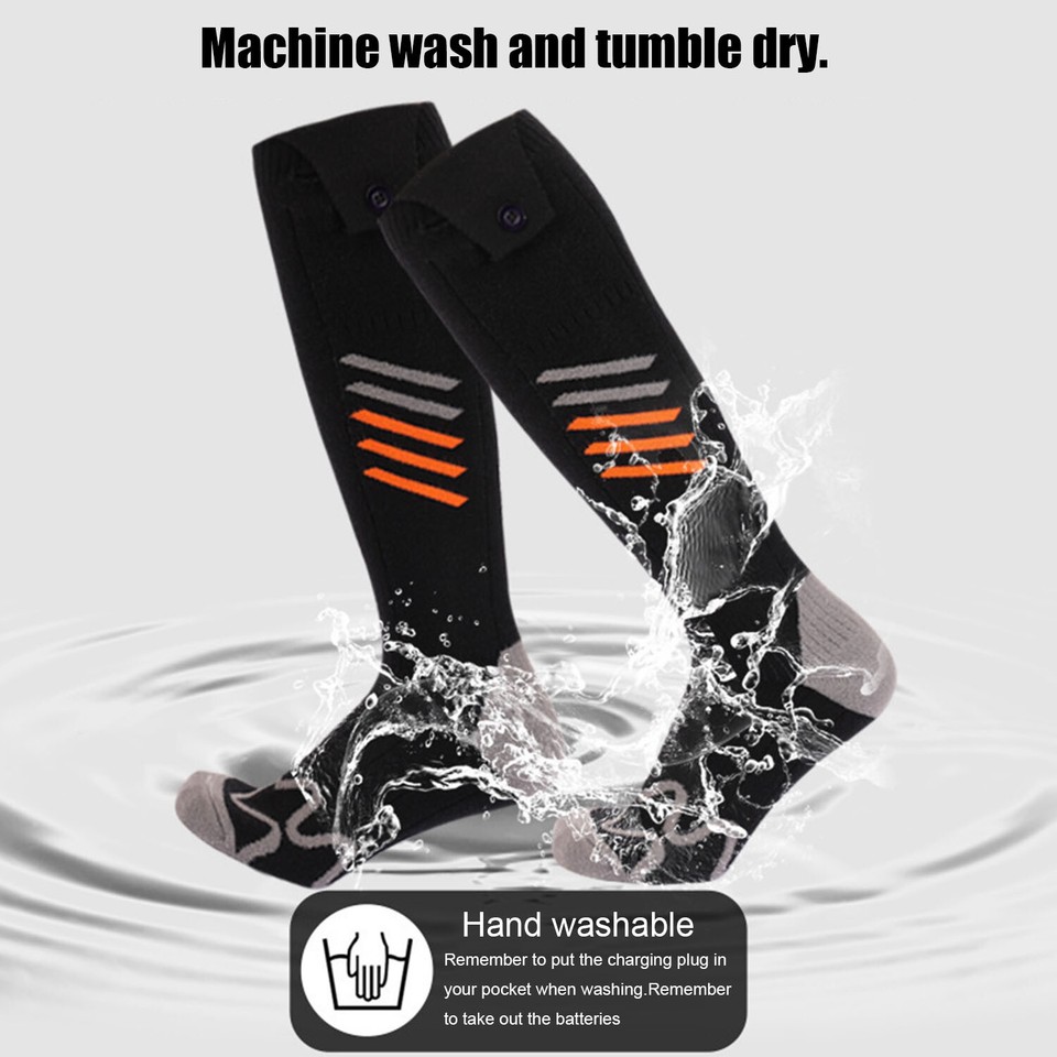 Electric Heated Socks Rechargeable 5000mAh Battery Foot Winter Warm ...