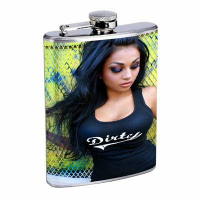 Chola Pin Up Girls D5 Flask 8oz Stainless Steel Hip Drinking Whiskey ...