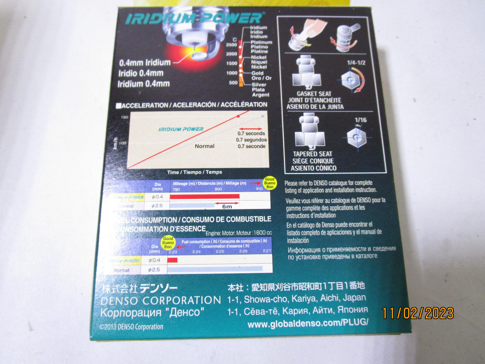 4 Spark Plugs Iridium Power DENSO IU24 5362 (4 pack) | eBay