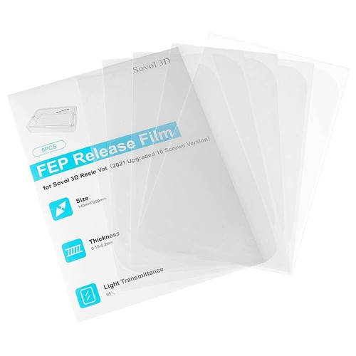 3d 5pcs Upgraded Fep Film Release Film With Holes Predrilled For 2021 ...