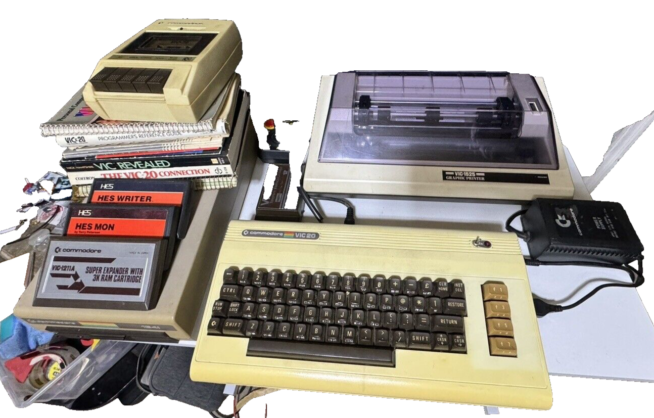 Vintage Commodore VIC-20 Computer w/ Printer, Disk, Modem, Cassette ...