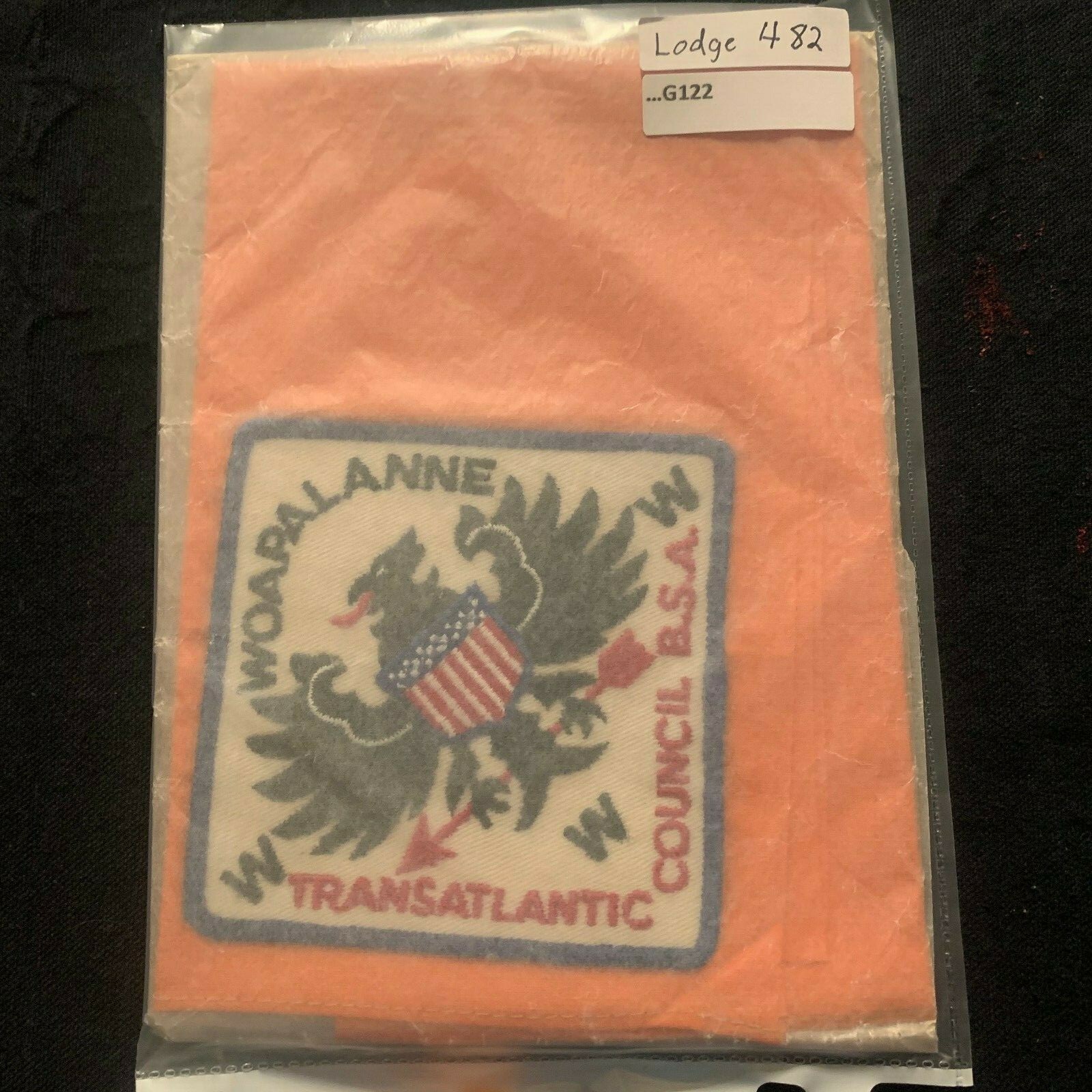 BLACK EAGLE LODGE ORANGE NECKERCHIEF DIAMOND SHAPE G122 | eBay
