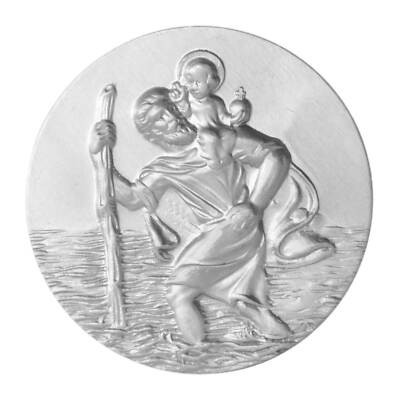 Aluminum Relief Emblem Heiliger Sankt Christophorus 4 cm Christopherus ...