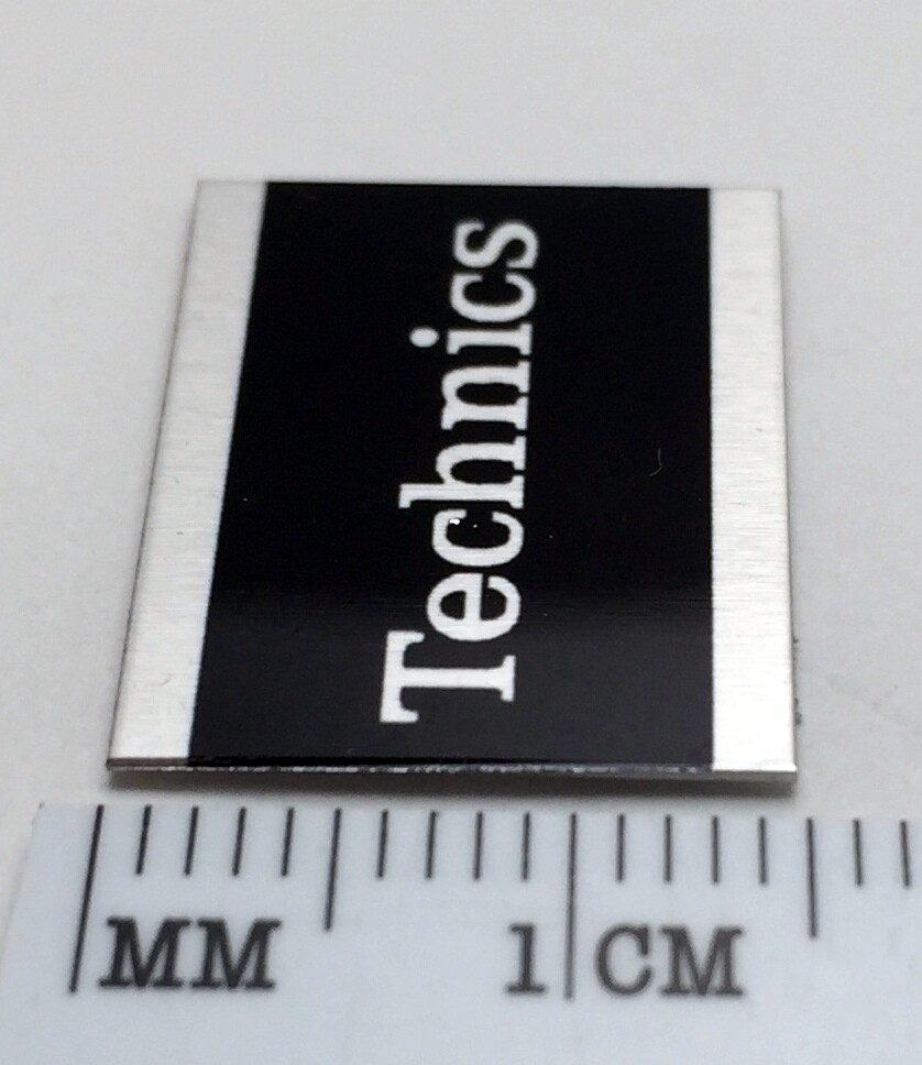 Technics Turntable Logo Badge For Dust Cover Custom Made Metal 20mm x ...