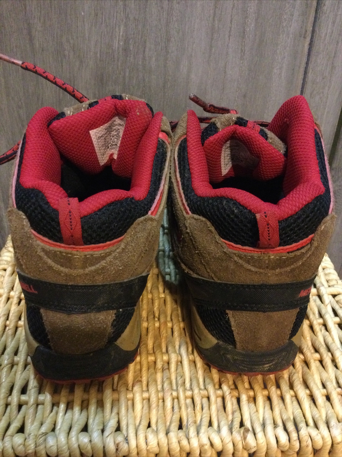 Merrell Select Dry Red Brown Hiking Boot Suede Size 4 EUR 35 Youth | eBay