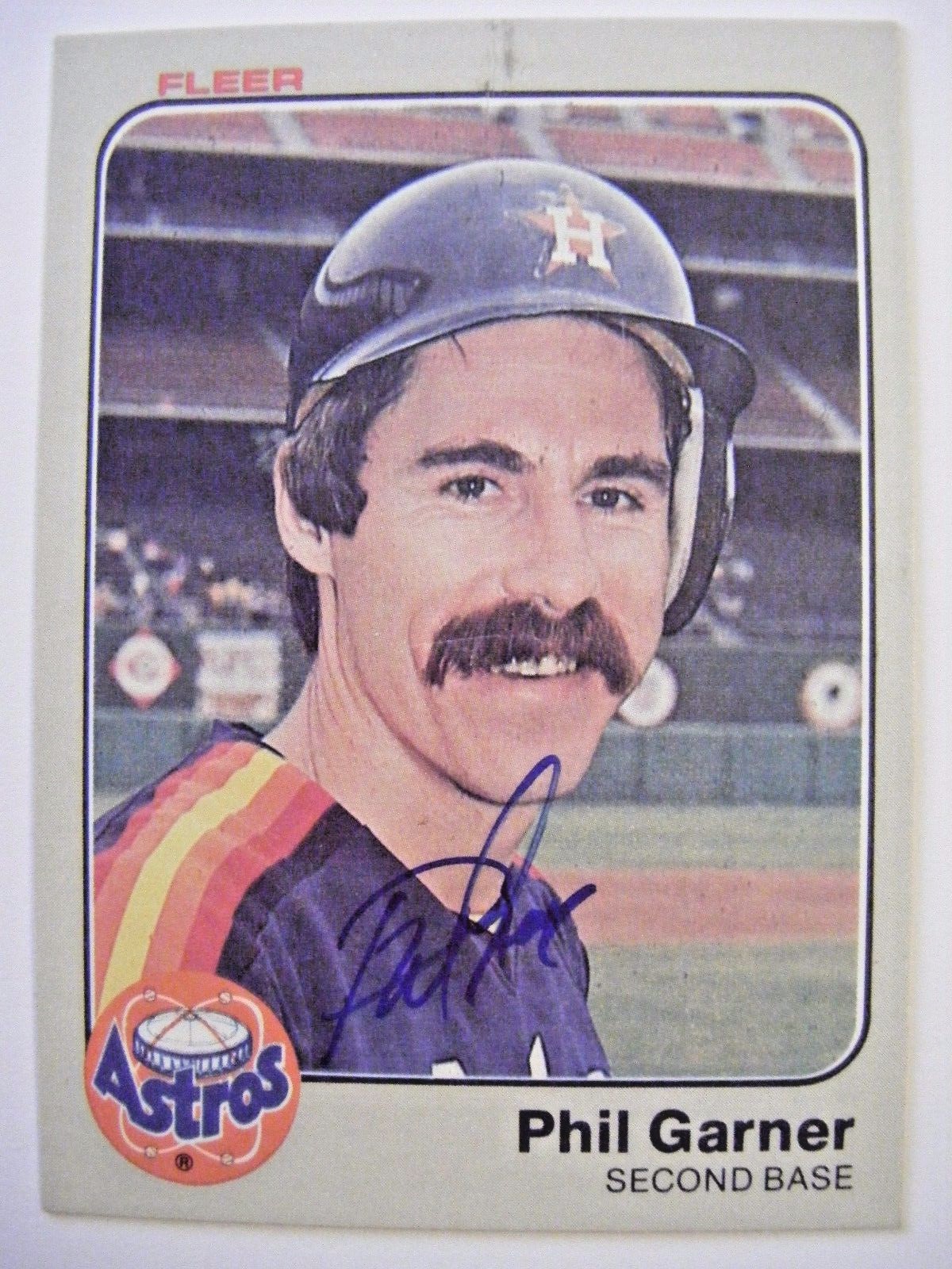 PHIL GARNER signed ASTROS 1983 Fleer baseball card AUTO Autographed ...