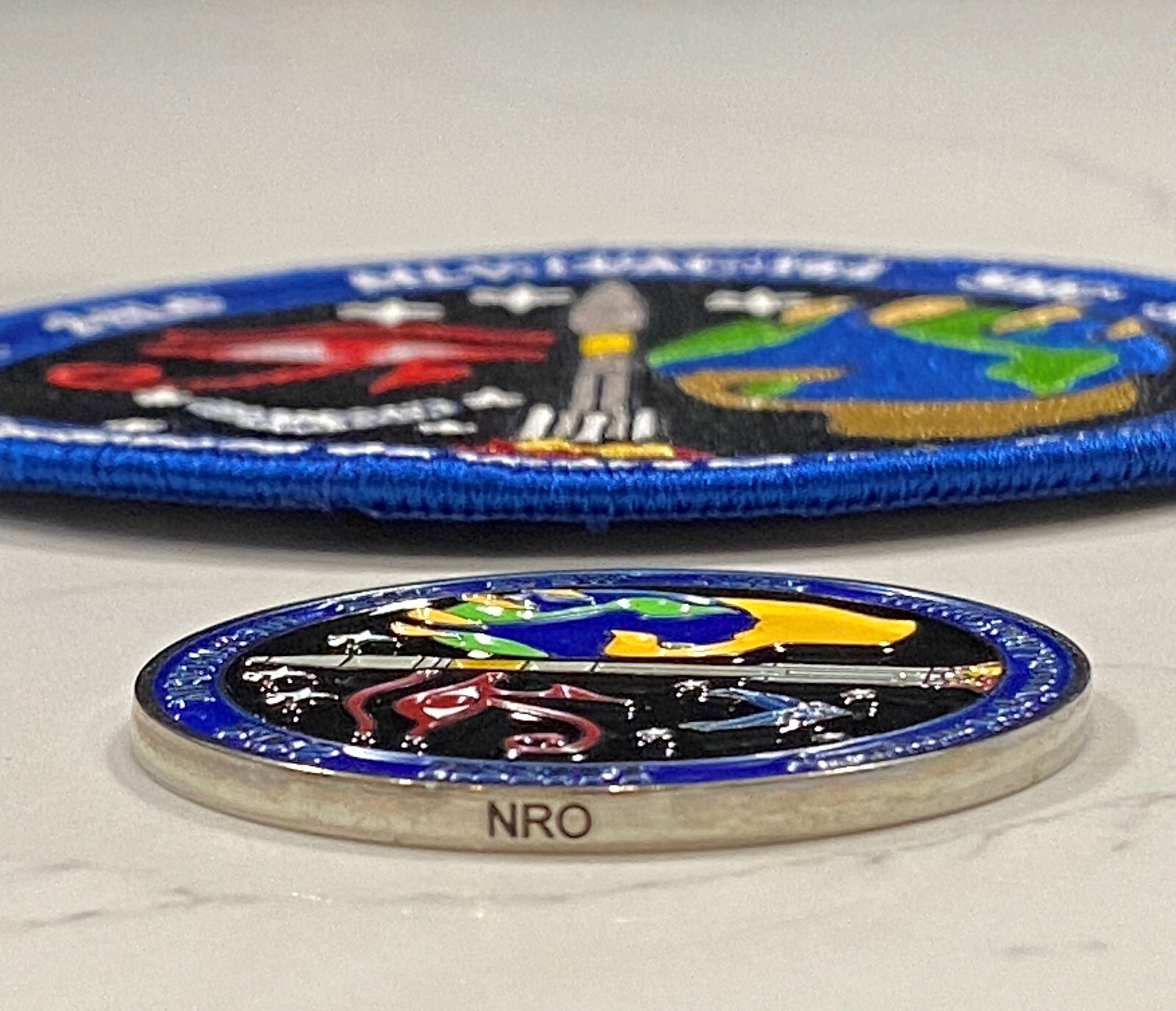 MILITARY BLACK OPS NRO PATCH / COIN SET- NROL-18 VER A 45 YEARS OF ...