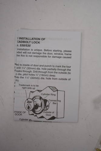 Kaba Ilco Single Cylinder Jimmy Proof Lock Angle Unit 530-53-41 ...