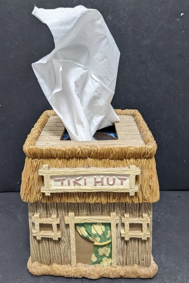 Bed Bath Beyond Surfs Up Tiki Hut Facial Tissue Box Cover Boho Hawaii ...
