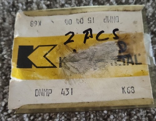 CARBIDE INDEXABLE INSERTS KENNAMETAL DNMP 431 2 PIECES | eBay