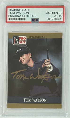 1990 PRO SET GOLF PGA TOUR TOM WATSON SIGNED CARD PSA DNA CERTIFIED ...