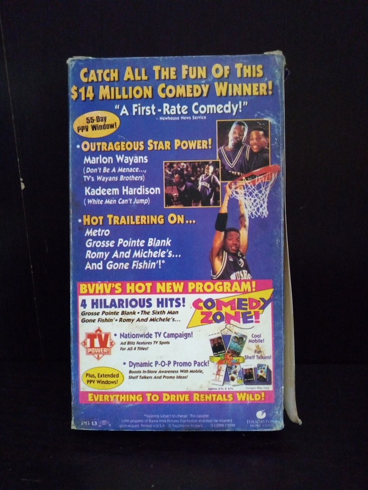 THE 6TH MAN (VHS 1997) MARLON WAYANS, KADEEM HARDISON ~ Shelf129 | eBay