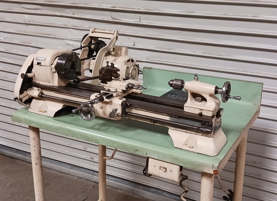6 x 18 CRAFTSMAN ATLAS Bench Lathe with Threading Tooling 110 Volt Nice ...