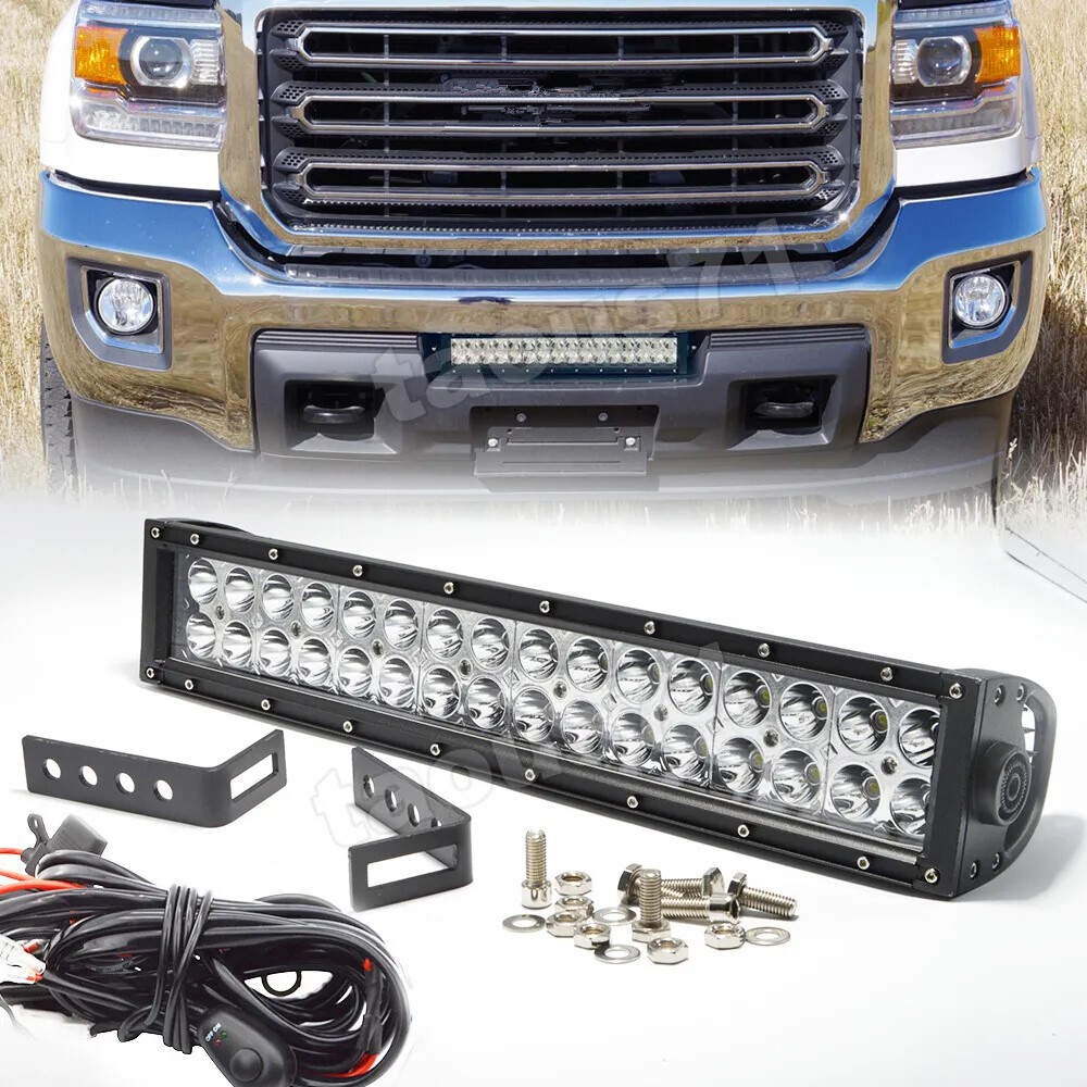 Led Light Bar Gmc Sierra 100W 20" LED Light Bar W/ Lower Bumper