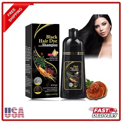 Natural Black Hair Dye Shampoo for Women Magic Instant 3 in 1 Hair ...
