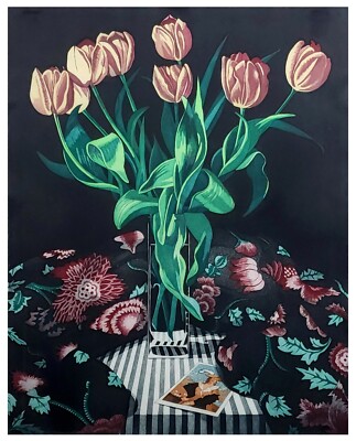 Signed Original SHERRIE WOLF Limited Edition Aquatint Etching “TULIPS ...